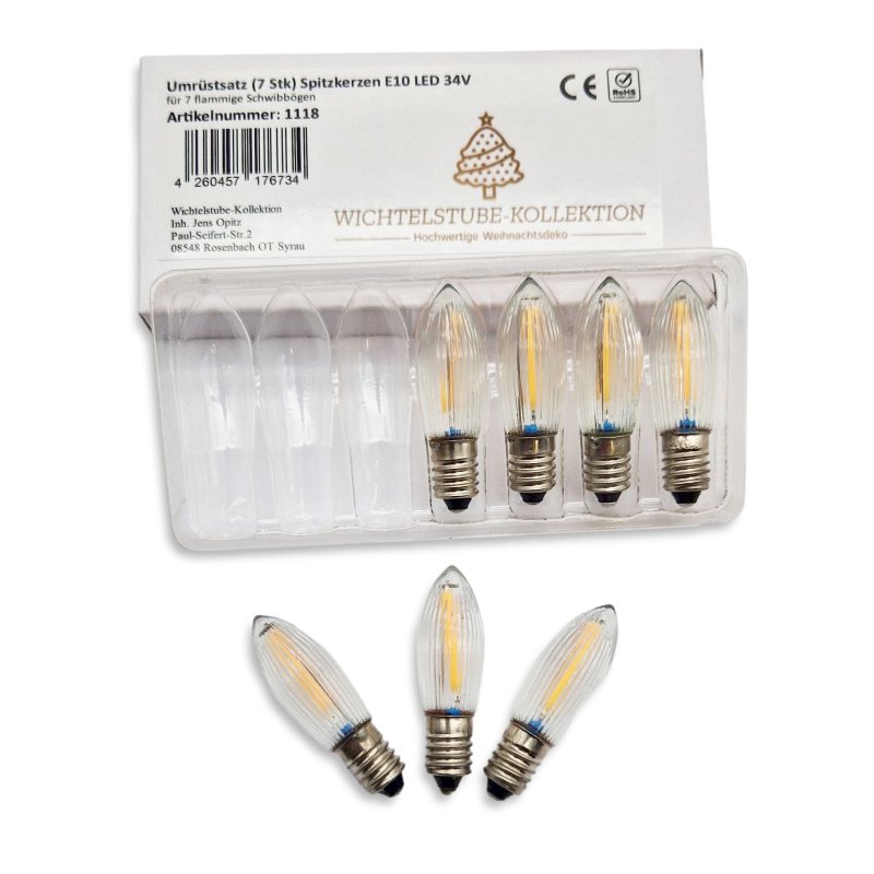 Wichtelstube-Kollektion Energiesparendes Set 10Stk, E10 23V 3W, E10 L ...